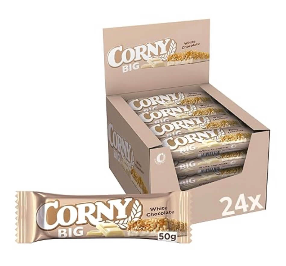 Genieße den Corny BIG White Chocolate Müsliriegel - Megapack
