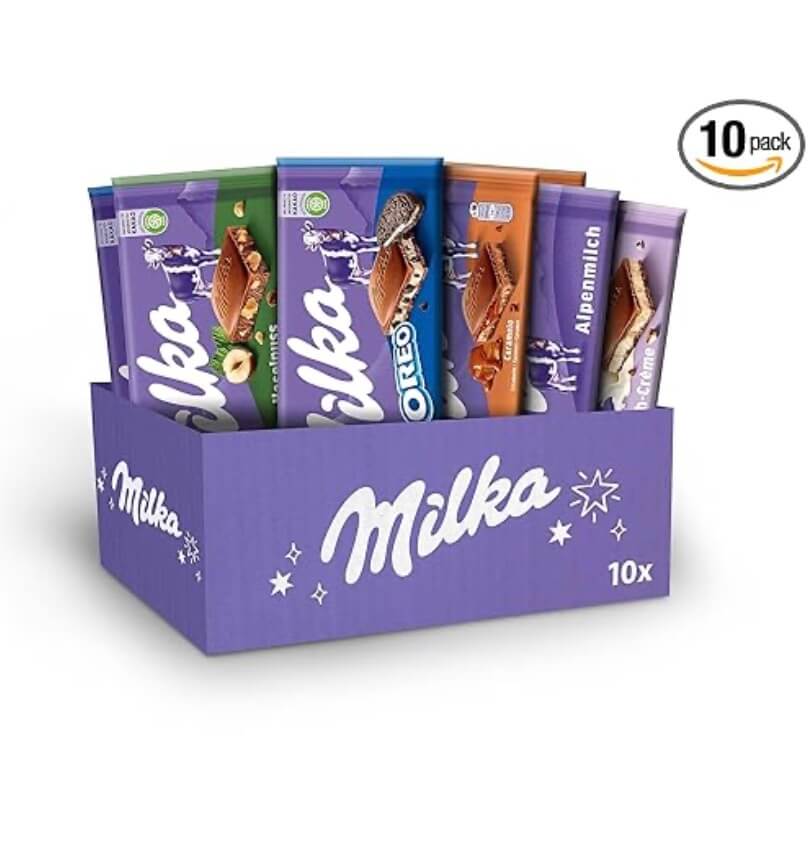 Milka Selection Box 1 kg -Große Auswahl an Schokoladentafeln
